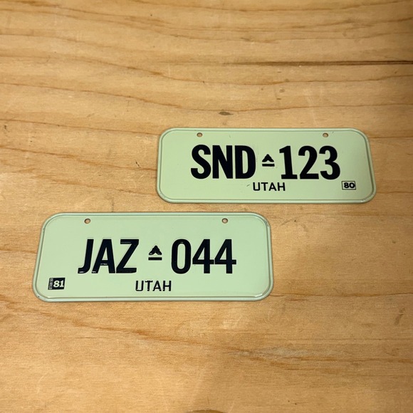 Unbranded | Art | Utah Vintage Novelty Bicycle License Plate Green 98s ...